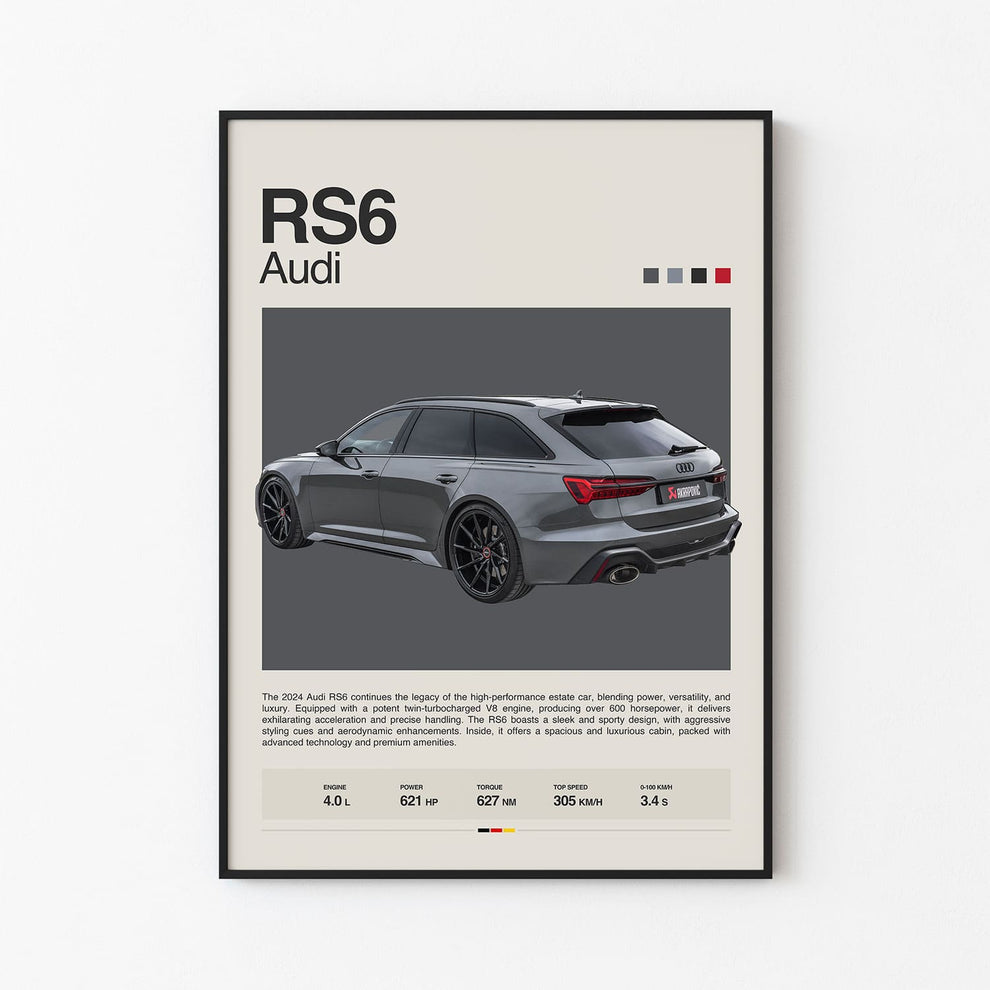 Audi RS6 Poster - Car Fine Art Prints – Postersport