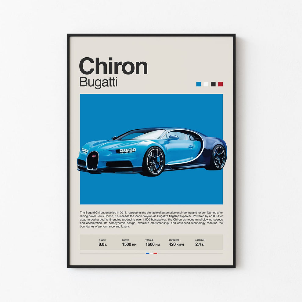 Bugatti Chiron Poster - Car Fine Art Prints – Postersport