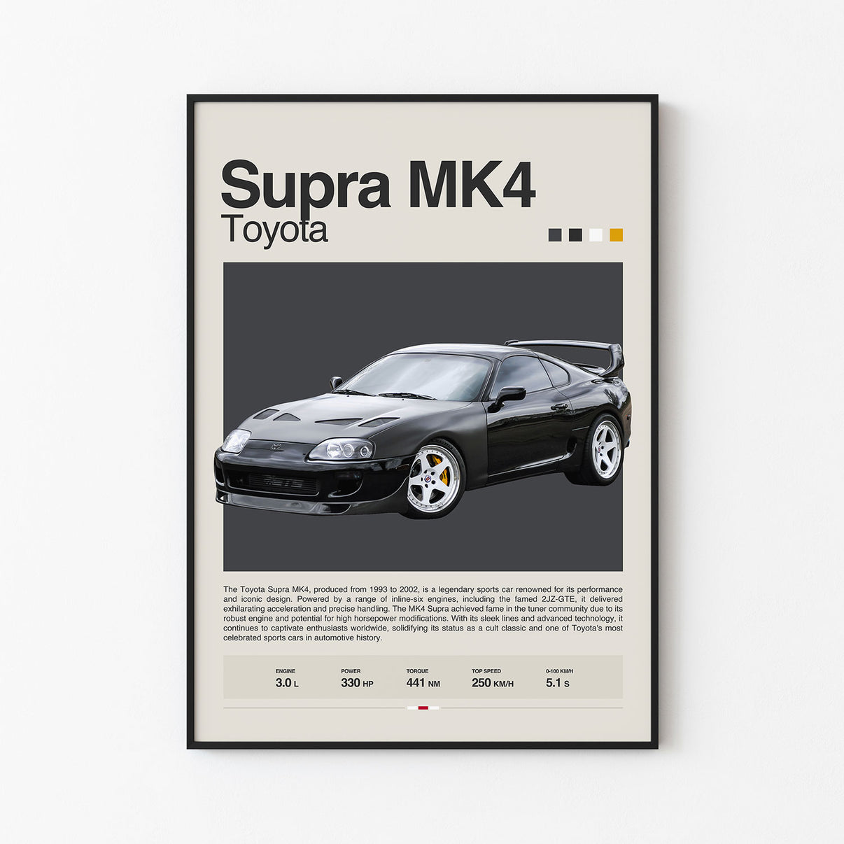Toyota Supra MK4 Poster - Car Fine Art Prints – Postersport