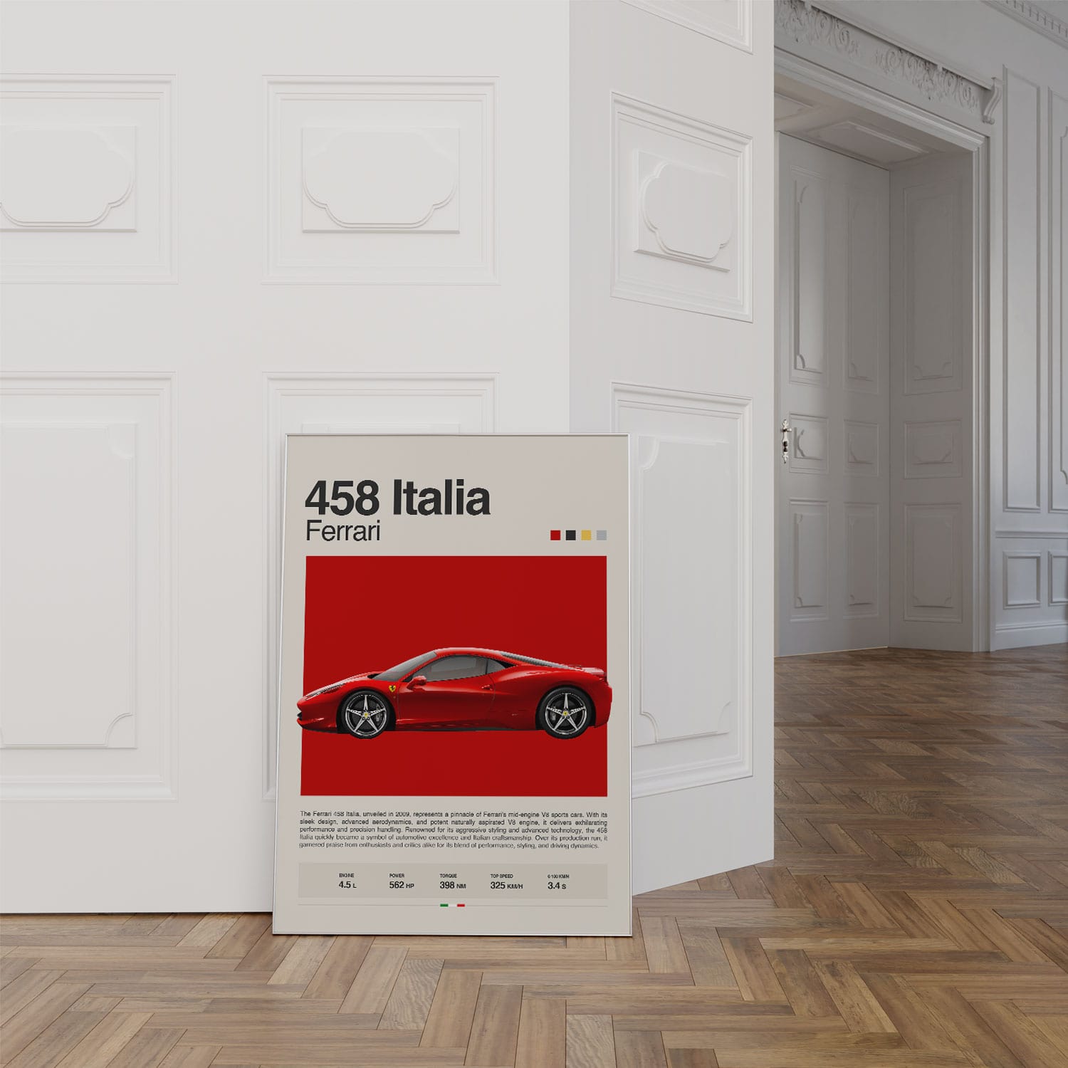 Ferrari 458 Italia Poster - Car Fine Art Prints – Postersport